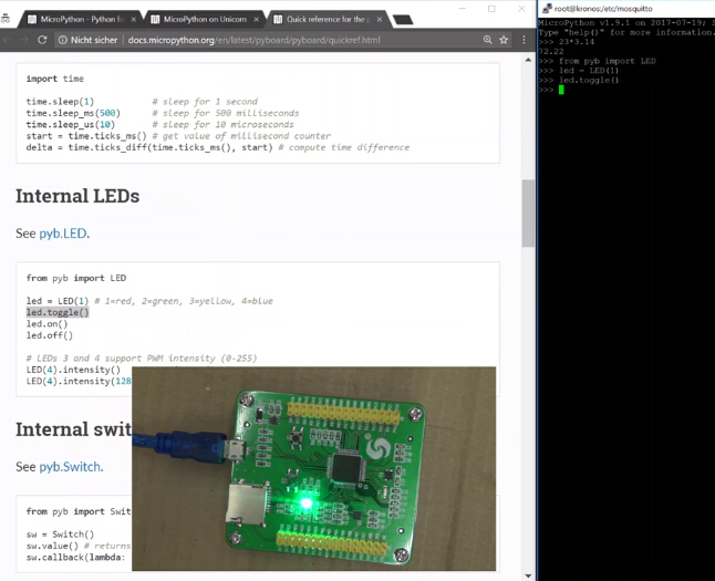 Stm32f405rgt6 Pyboard Stm32 Compatible Micropython Core Development